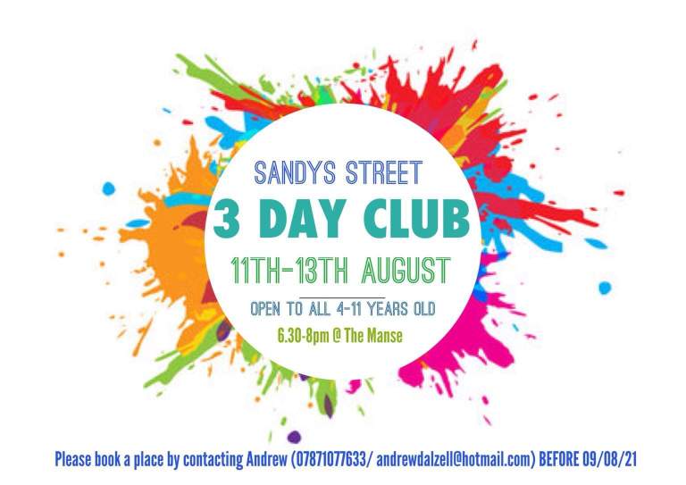3 Day Club – First Newry (Sandys Street) Presbyterian Church
